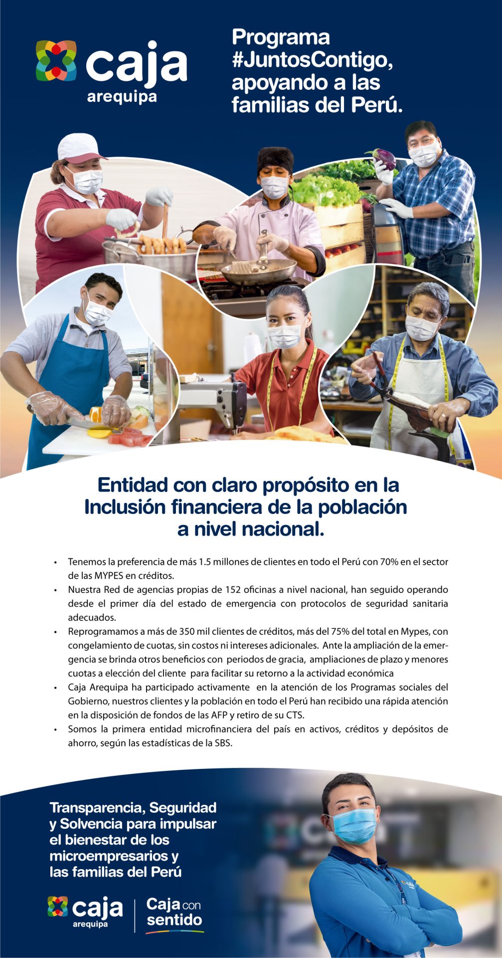 Programa #JuntosContigo apoyando a las familias del Perú - Caja Arequipa